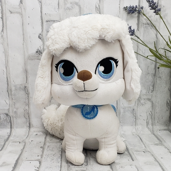 Disney | Toys | Disney Princess Pet White Dog Stuffed Plush | Poshmark